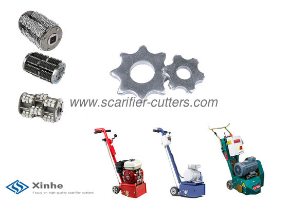 Edco เครื่องขัดพื้นคอนกรีต 6 จุด Scarifier TCT Cutters สำหรับการเตรียม ...